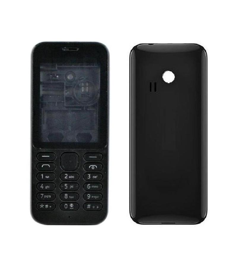 Full Body Housing for Microsoft Nokia 222 - Black - Maxbhi.com