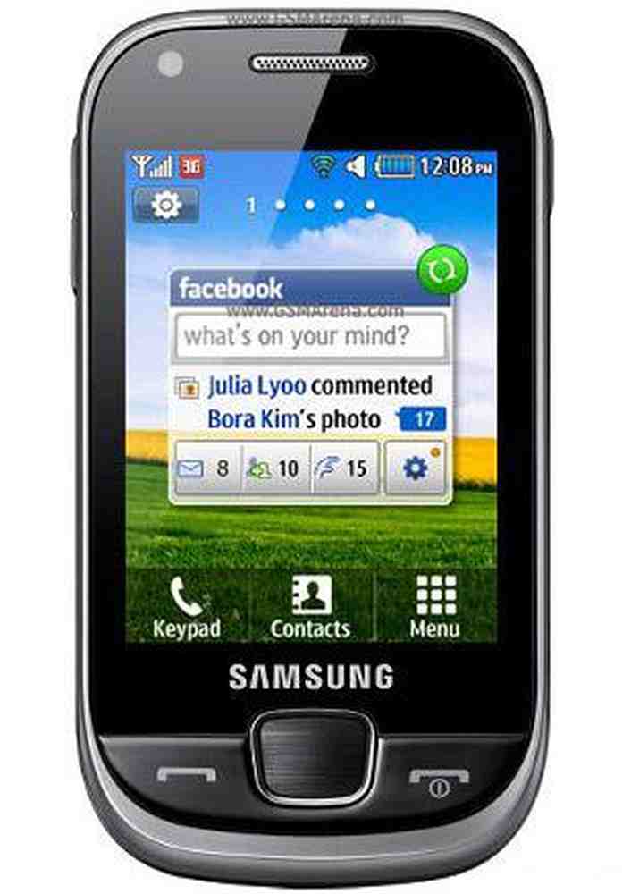 LCD with Touch Screen for Samsung Champ 3.5G - Black by Maxbhi.com