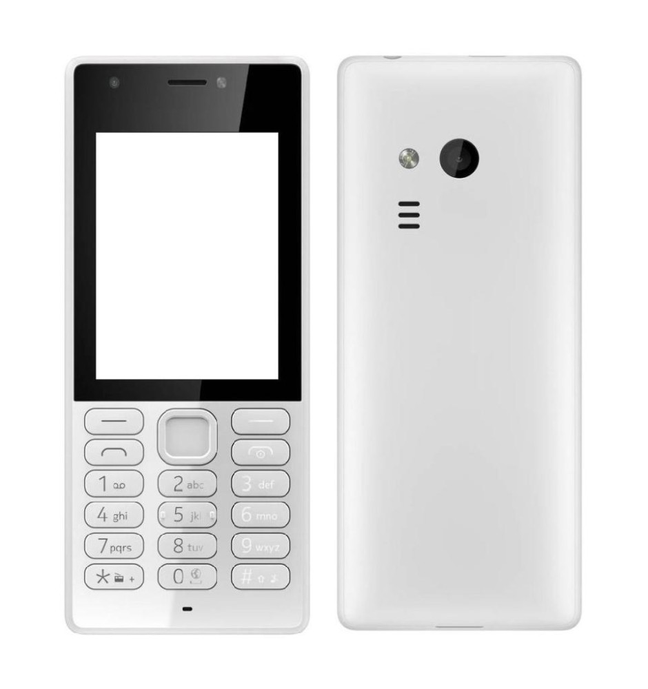 Full Body Housing for Nokia 216 - White - Maxbhi.com