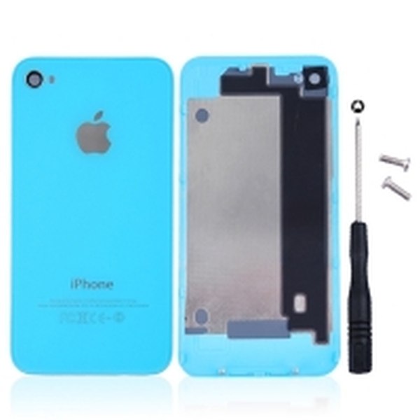Back Cover For Apple iPhone 4 - Blue - Maxbhi.com