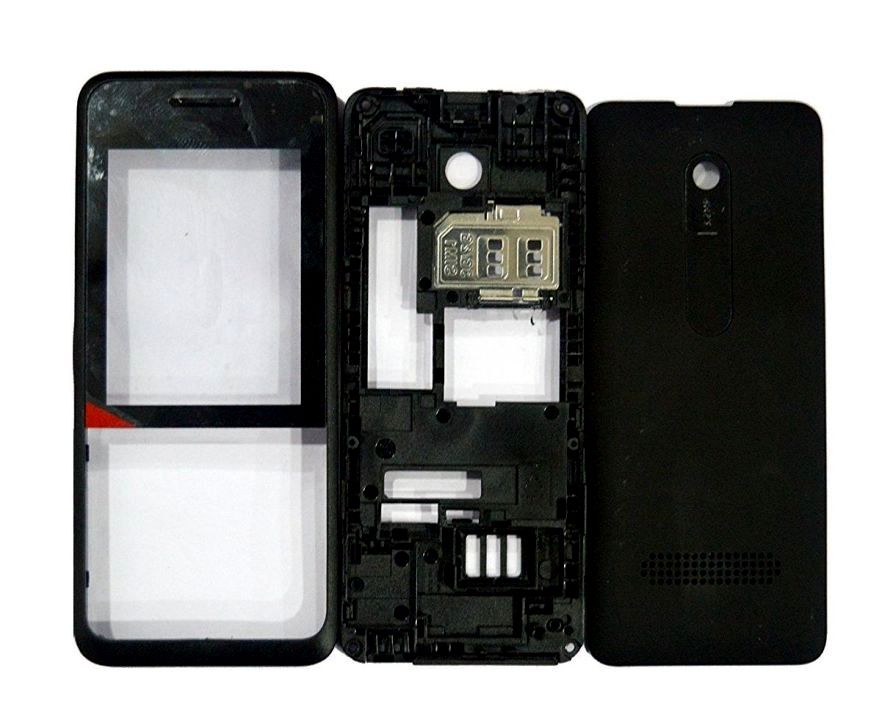 Full Body Housing for Nokia 301 - Black - Maxbhi.com