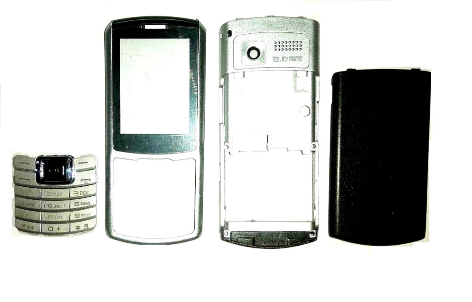 Full Body Housing for Samsung S3310 - Silver & Black - Maxbhi.com