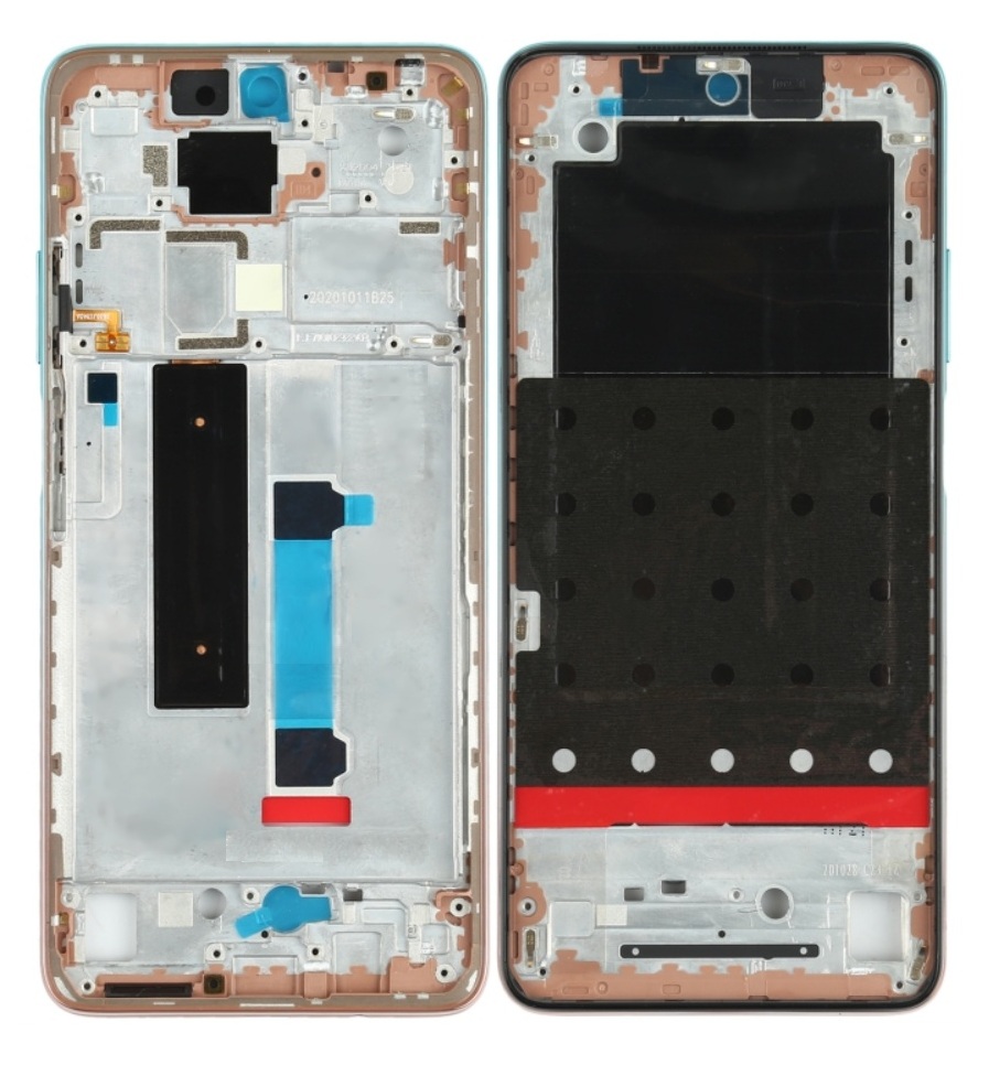 LCD Frame Middle Chassis for Xiaomi Redmi Note 9 Pro 5G - Sky by Maxbhi.com