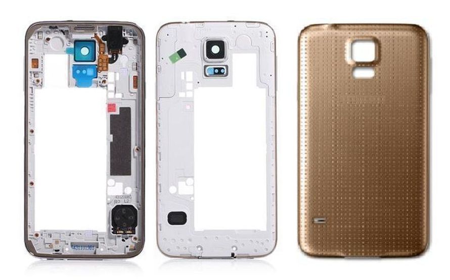 Full Body Housing for Samsung Galaxy S5 SM-G900H - Gold - Maxbhi.com