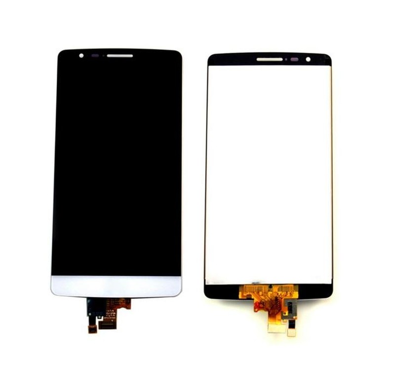 LCD with Touch Screen for LG D722 - White by Maxbhi.com