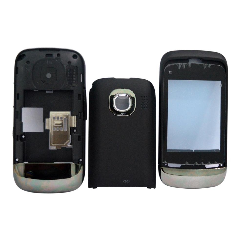 Full Body Housing for Nokia C2-06 Touch and Type - Graphite - Maxbhi.com