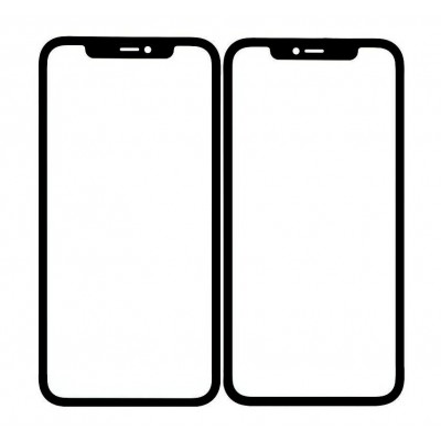 Replacement Front Glass for Apple iPhone 11 - Black by Maxbhi.com