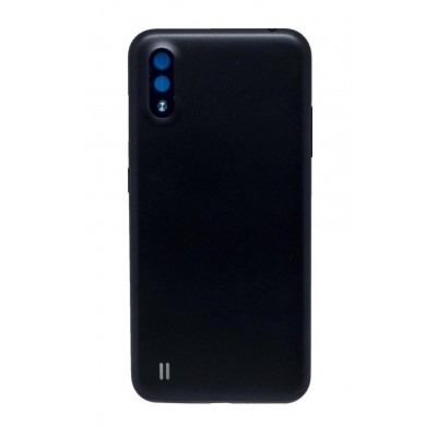 Back Panel Cover for Samsung Galaxy M01 - Black - Maxbhi.com