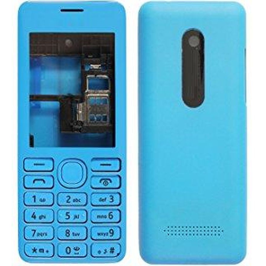 Full Body Housing for Nokia 206 - Cyan - Maxbhi.com