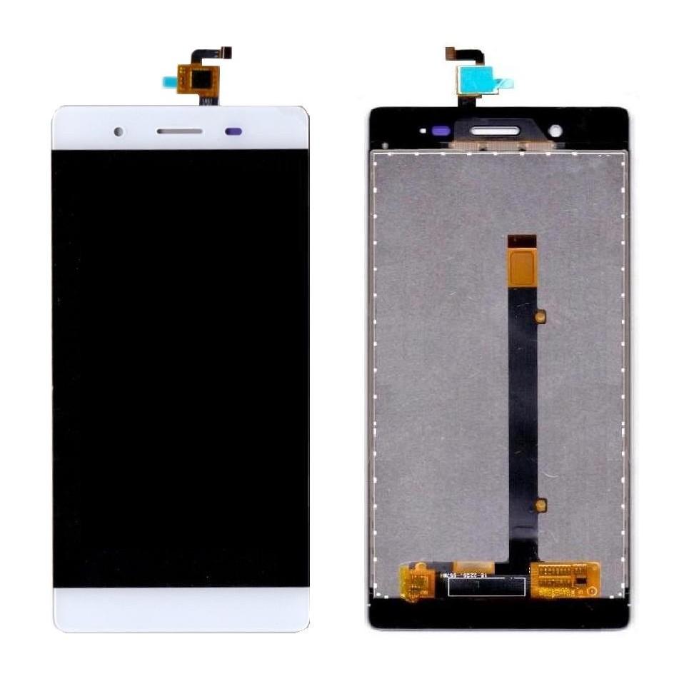 LCD with Touch Screen for Lava X10 - White by Maxbhi.com